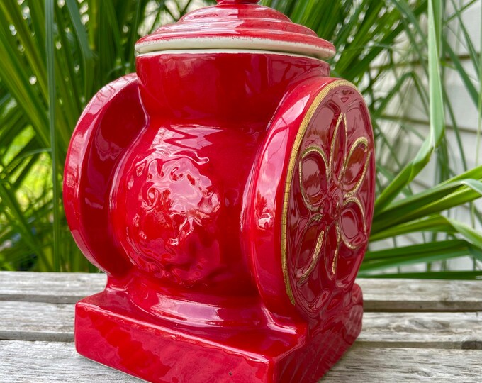 Vintage 1960s/70s Mid Century, House of Webster, Deep Red Ceramic Fire ...