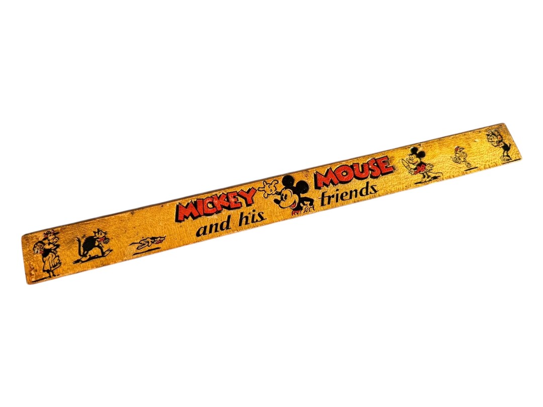 1930s Vintage Mickey Mouse Ice Cream Advertising Ruler - Etsy