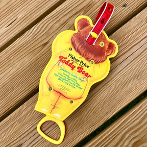 Vintage 1981 Fisher Price Pull String Music Box Teddy Bear | Etsy