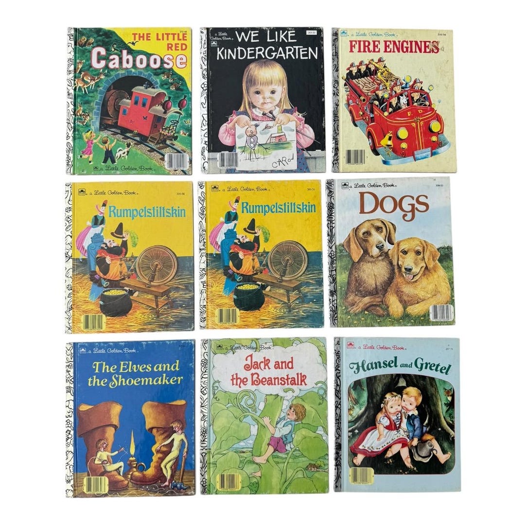 A Set of Nine, Vintage 1950’s-1980’s Little Golden Book, Books for ...