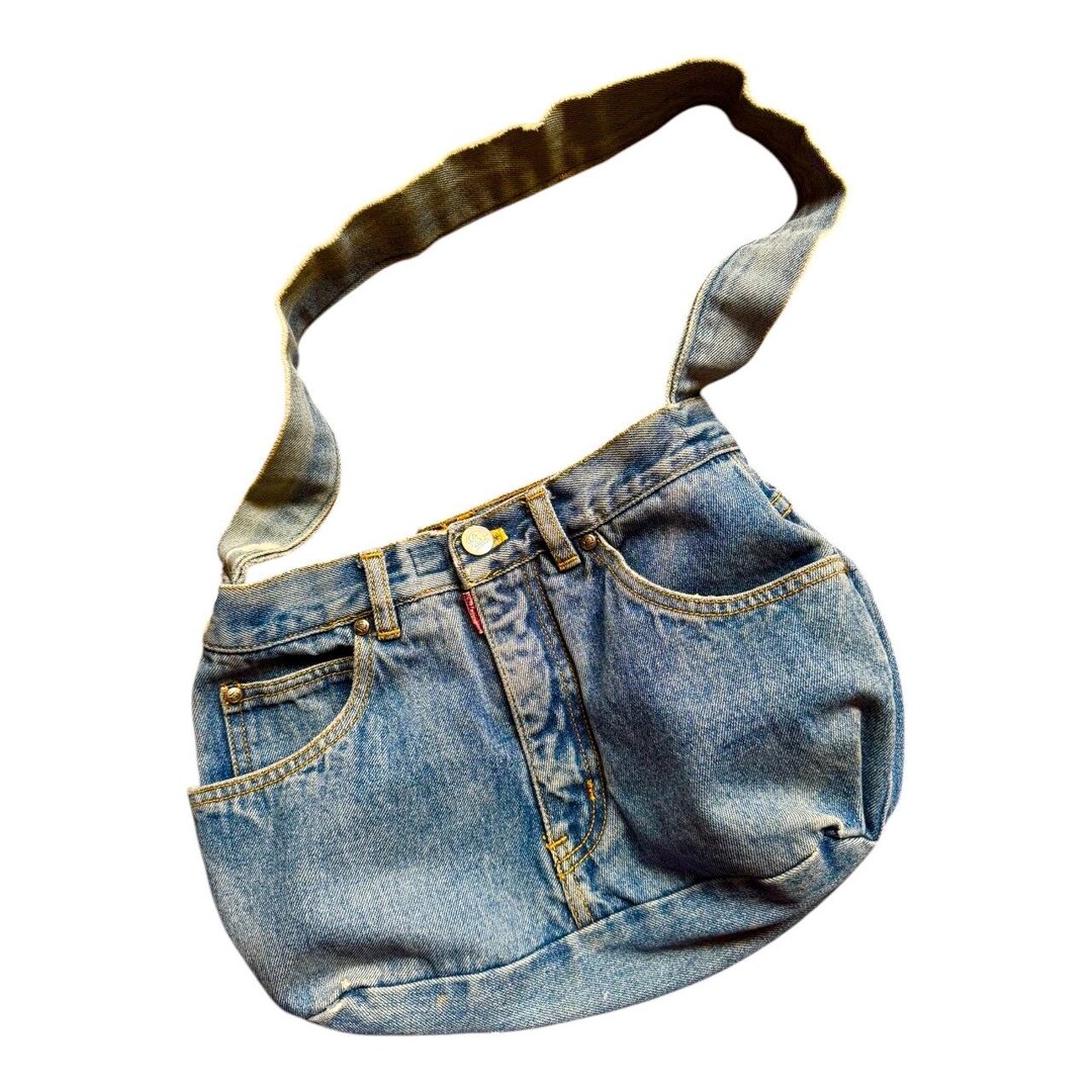 Vintage 1980’s Gloris (gloria Vanderbilt) Denim Jeans Shoulder Bag With ...