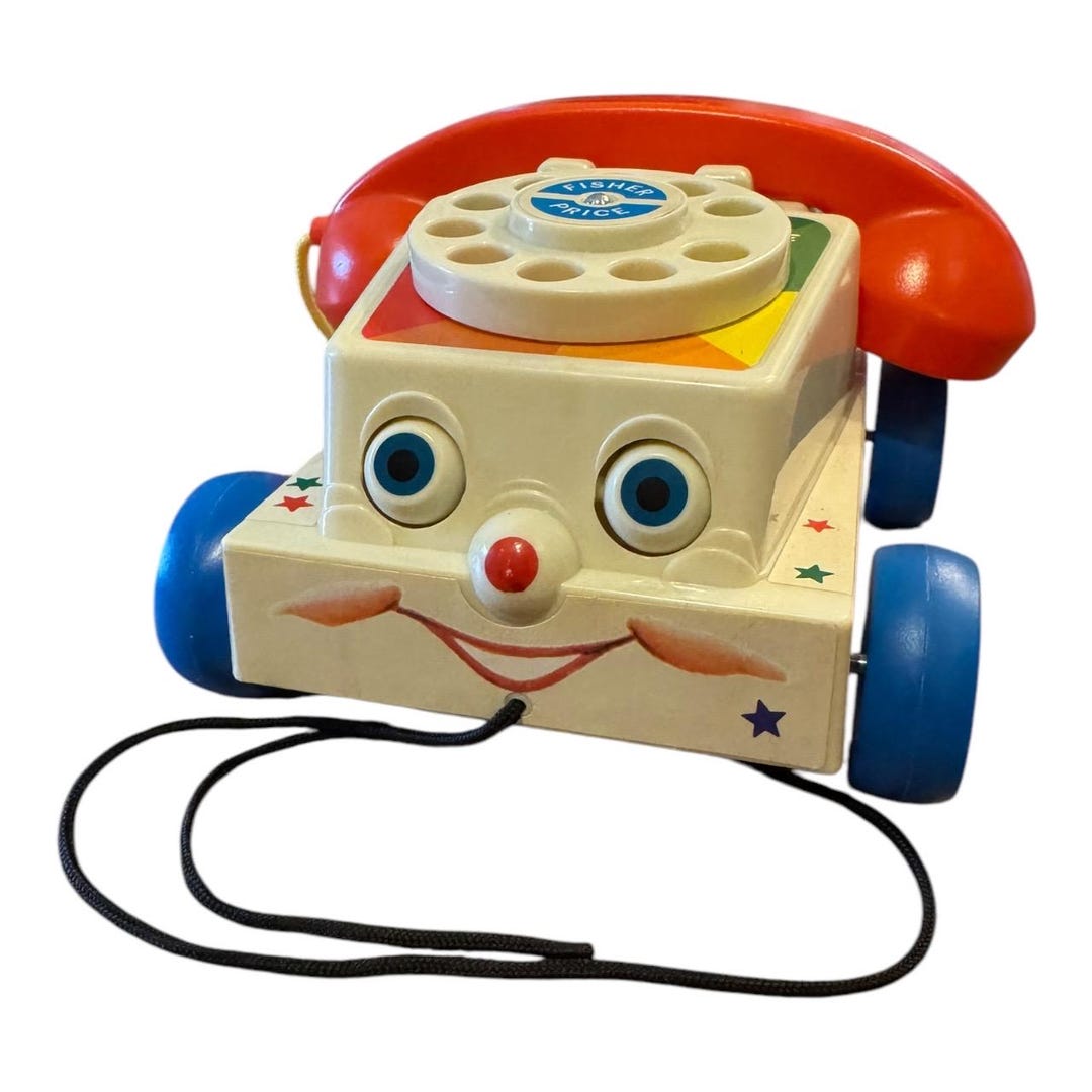 Y2K Fisher Price Chatter Telephone Toy, Pretend Toddler Toy - Etsy