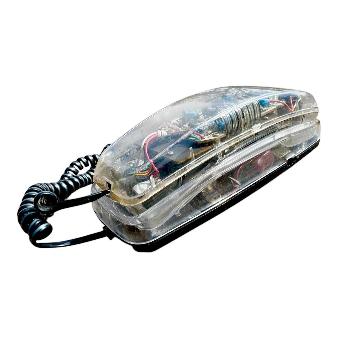 Vintage 1980’s Clear, See Through, Push Button, Telestyle Transparent ...