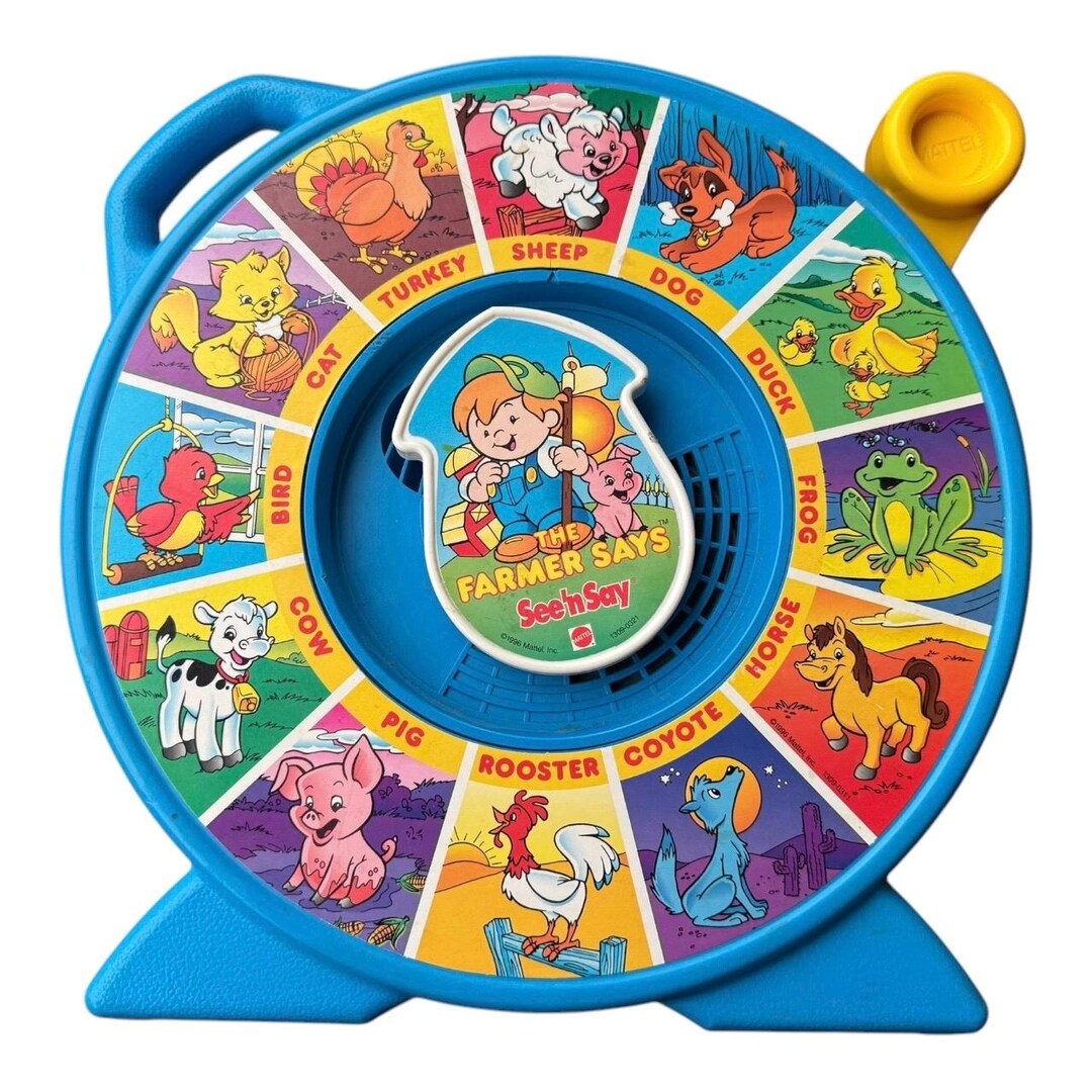 Vintage 1996 See-n-say the Farmer Says, Leaning Toy Animal Sounds ...