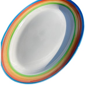 Set of Four, Gibson Hand Painted Ceramic Serving Platters, Dinner ...