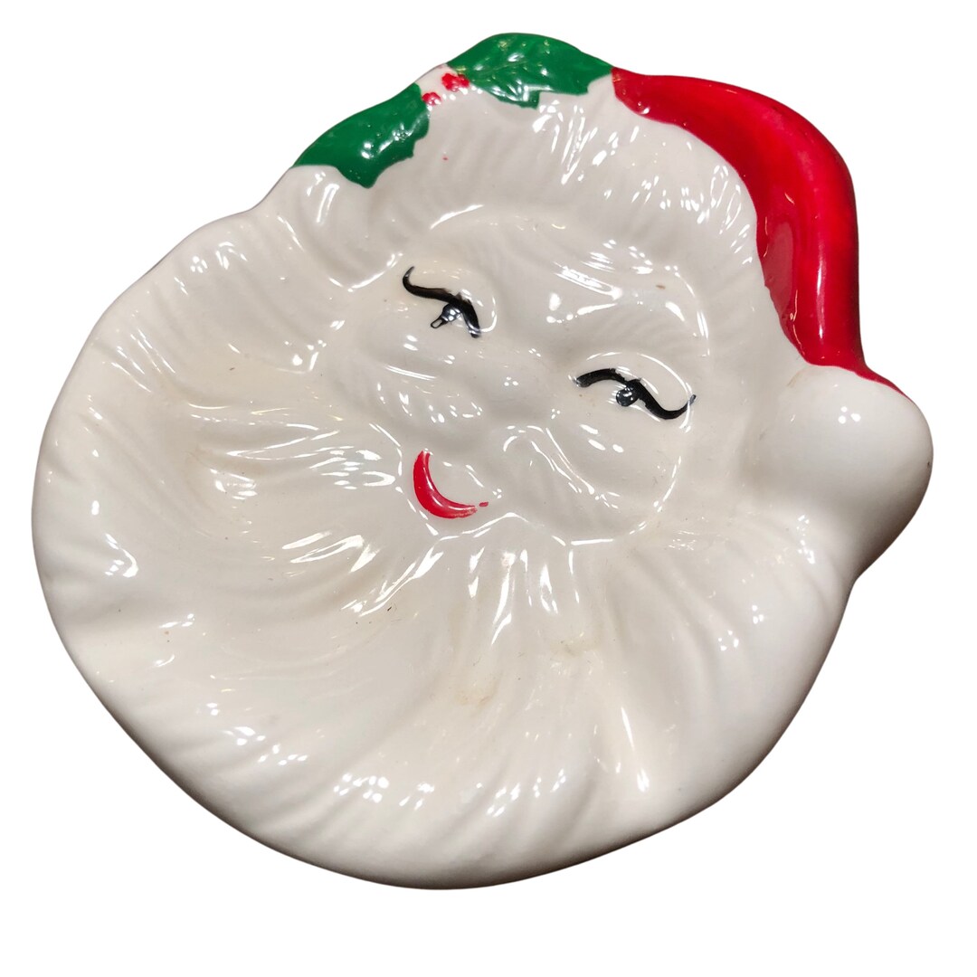 Epic, Vintage 1950s Small Ceramic Santa Claus Ashtray - Etsy