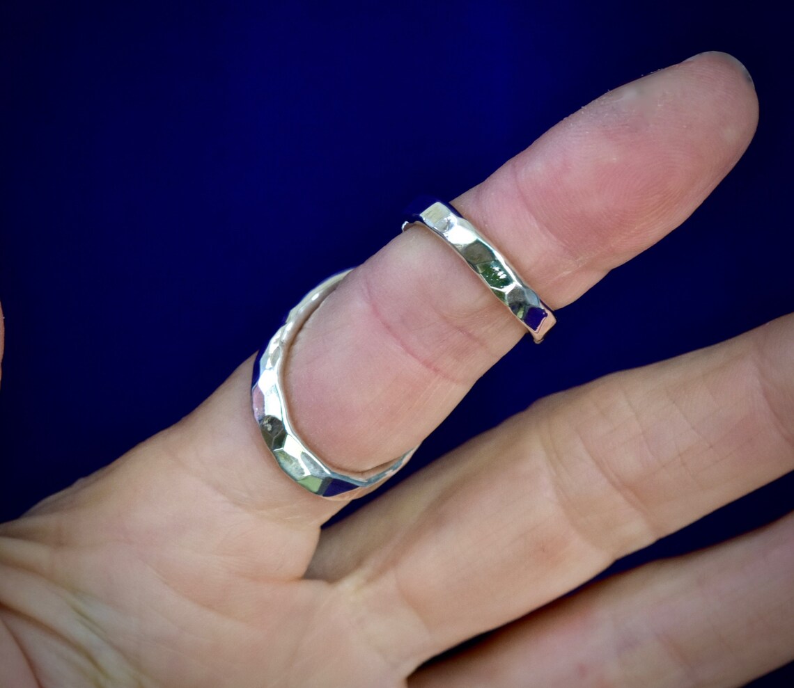 Mega Hammered Infinity Ring #28 - Custom Made Heavy Gauge Sterling ...
