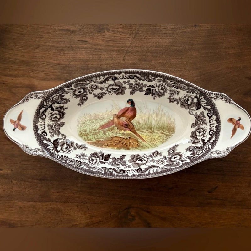 Vintage Spode Turkey Plates - Etsy
