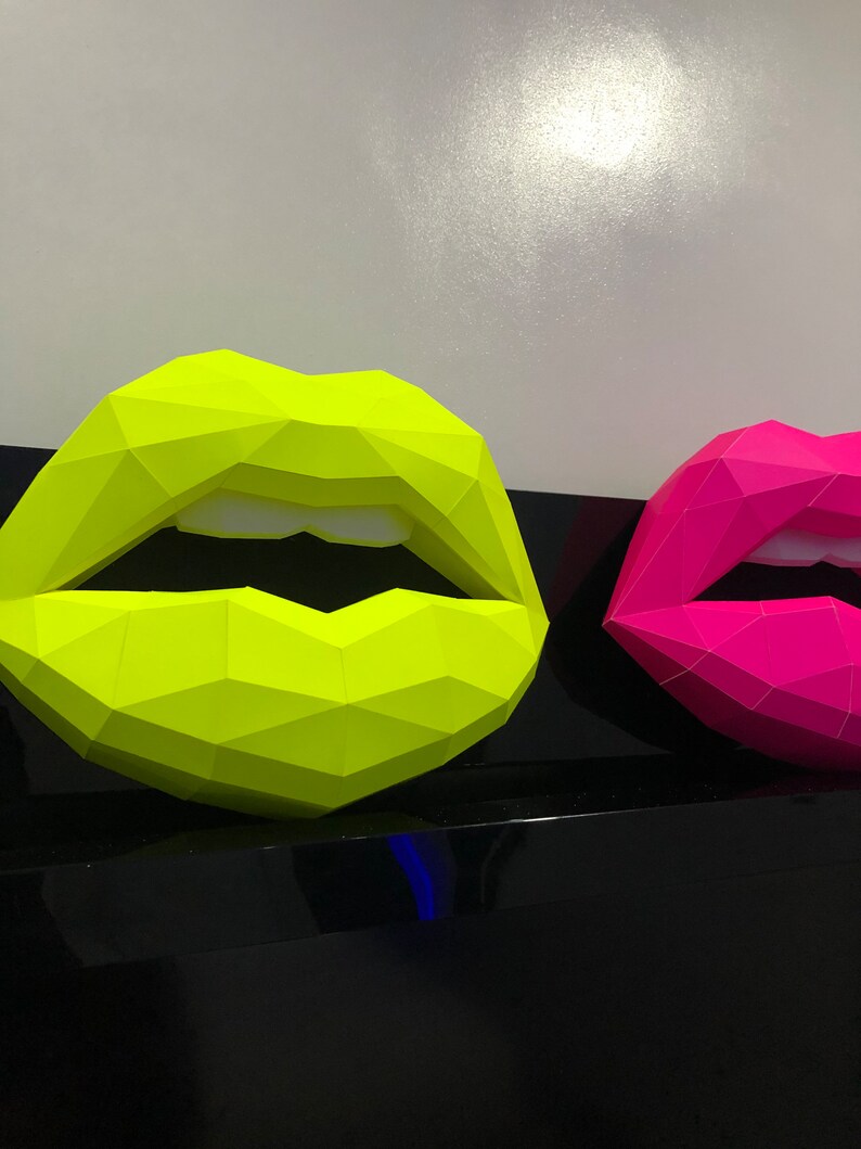 Neon Lip Art | Lips Wall Art | Dentist Gift | Neon Wall Decor | Lemon ...