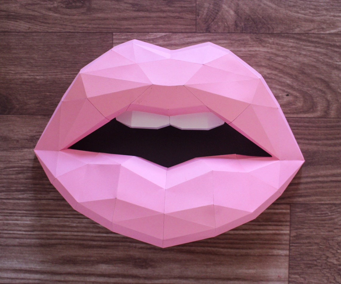 Gift for Makeup Artist | Paper Crafted Lips | Lips Wall Art | Dentist ...