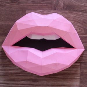 Gift for Makeup Artist | Paper Crafted Lips | Lips Wall Art | Dentist ...