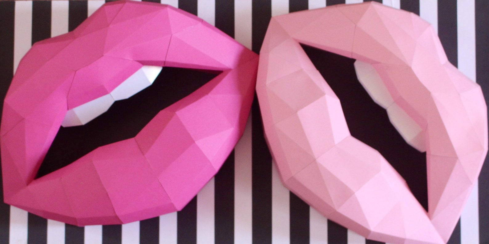 Set of 4 Paper Lips| Makeup Wall Art | Lips Wall Art | Dentist Gift ...