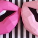 Set of 4 Paper Lips Makeup Wall Art Lips Wall Art Dentist Gift Lip Art ...