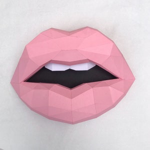 Set of 4 Paper Lips| Makeup Wall Art | Lips Wall Art | Dentist Gift ...