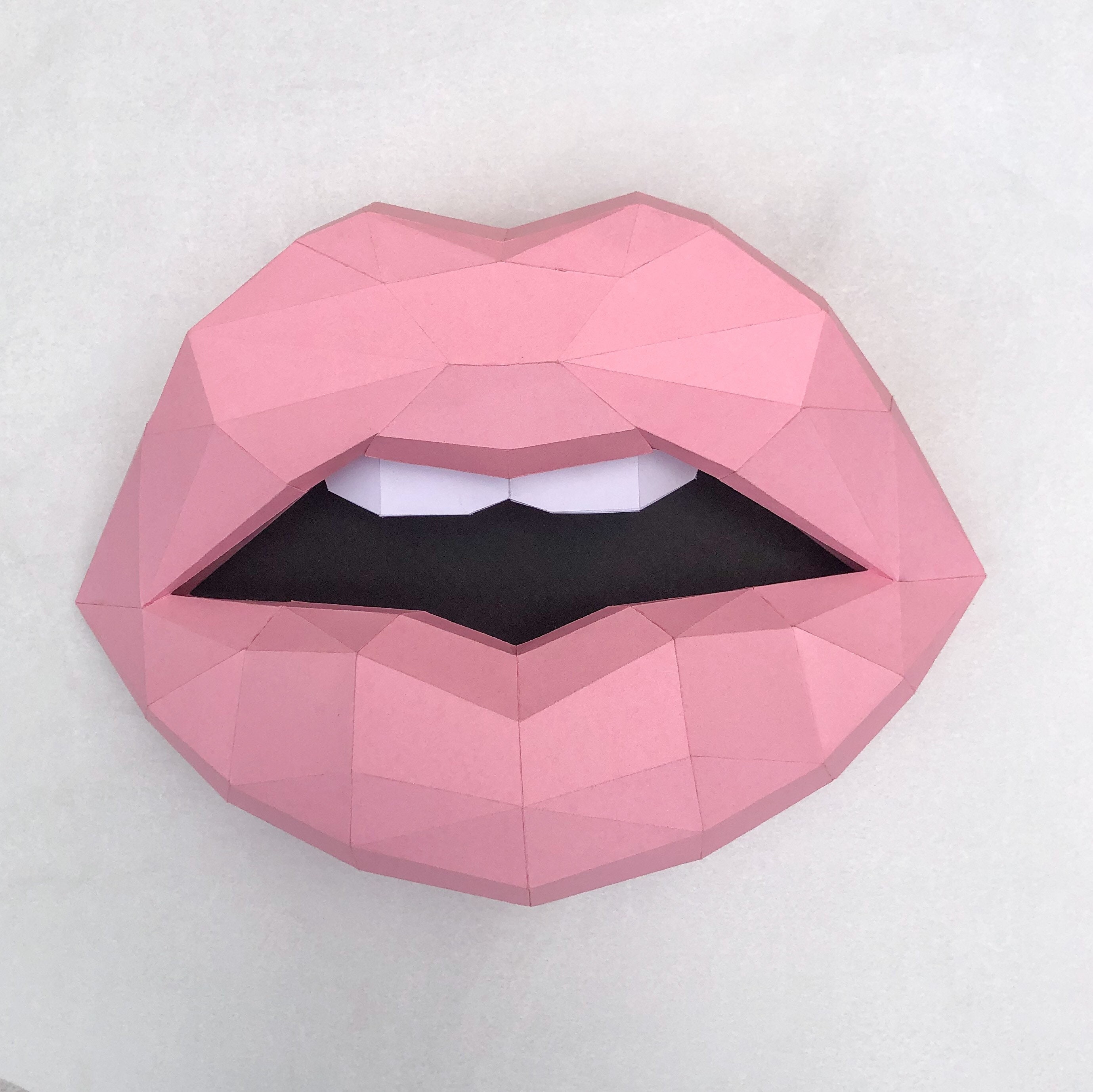 Set of 4 Paper Lips Makeup Wall Art Lips Wall Art Dentist Gift Lip Art ...