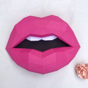 Set of 4 Paper Lips| Makeup Wall Art | Lips Wall Art | Dentist Gift ...