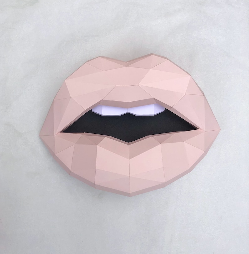 Set of 4 Paper Lips| Makeup Wall Art | Lips Wall Art | Dentist Gift ...