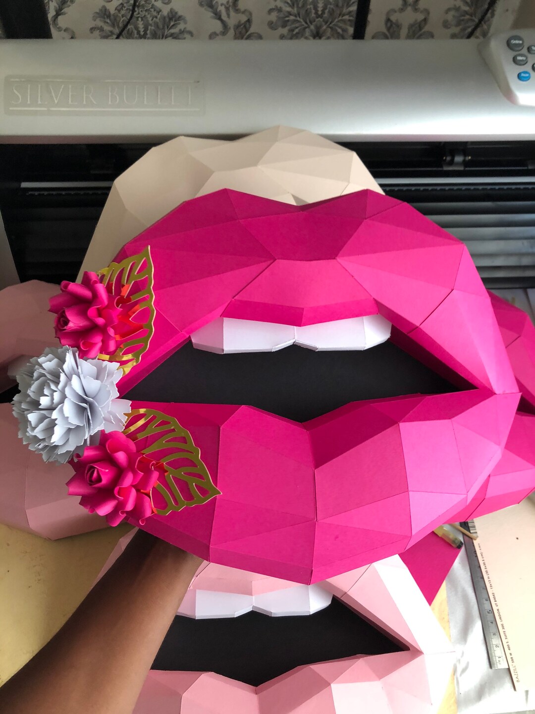 Pink Lip Wall Art | Lip Art for Salon | Gift for Dentist | Lip Wall Art ...