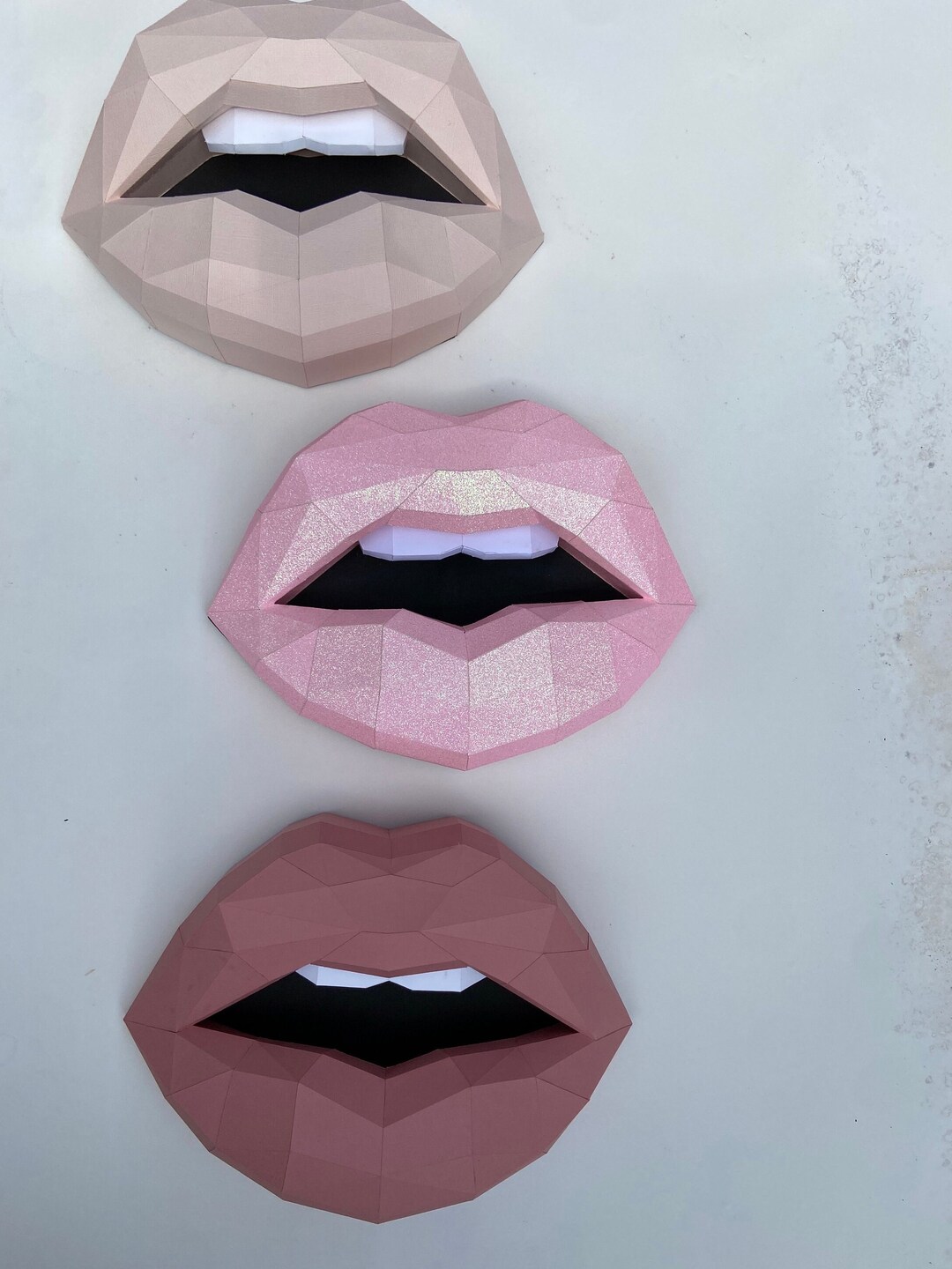 Set of 3 | Makeup Wall Art | Lips Wall Art | Dentist Gift | | Lip Art ...
