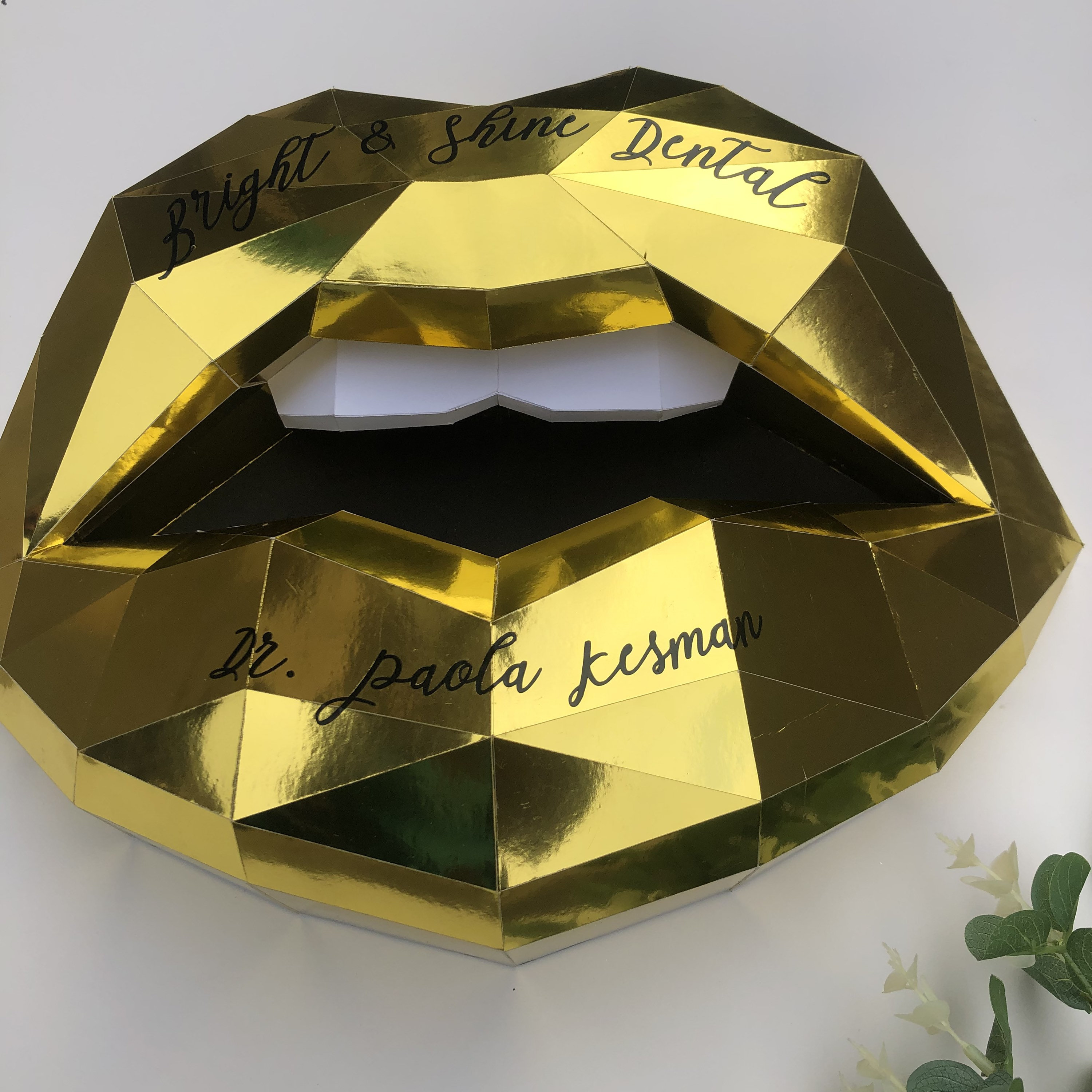 Gold Lips Wall Decor Dentist Office Decor Lips Wall Art Dentist Gift ...