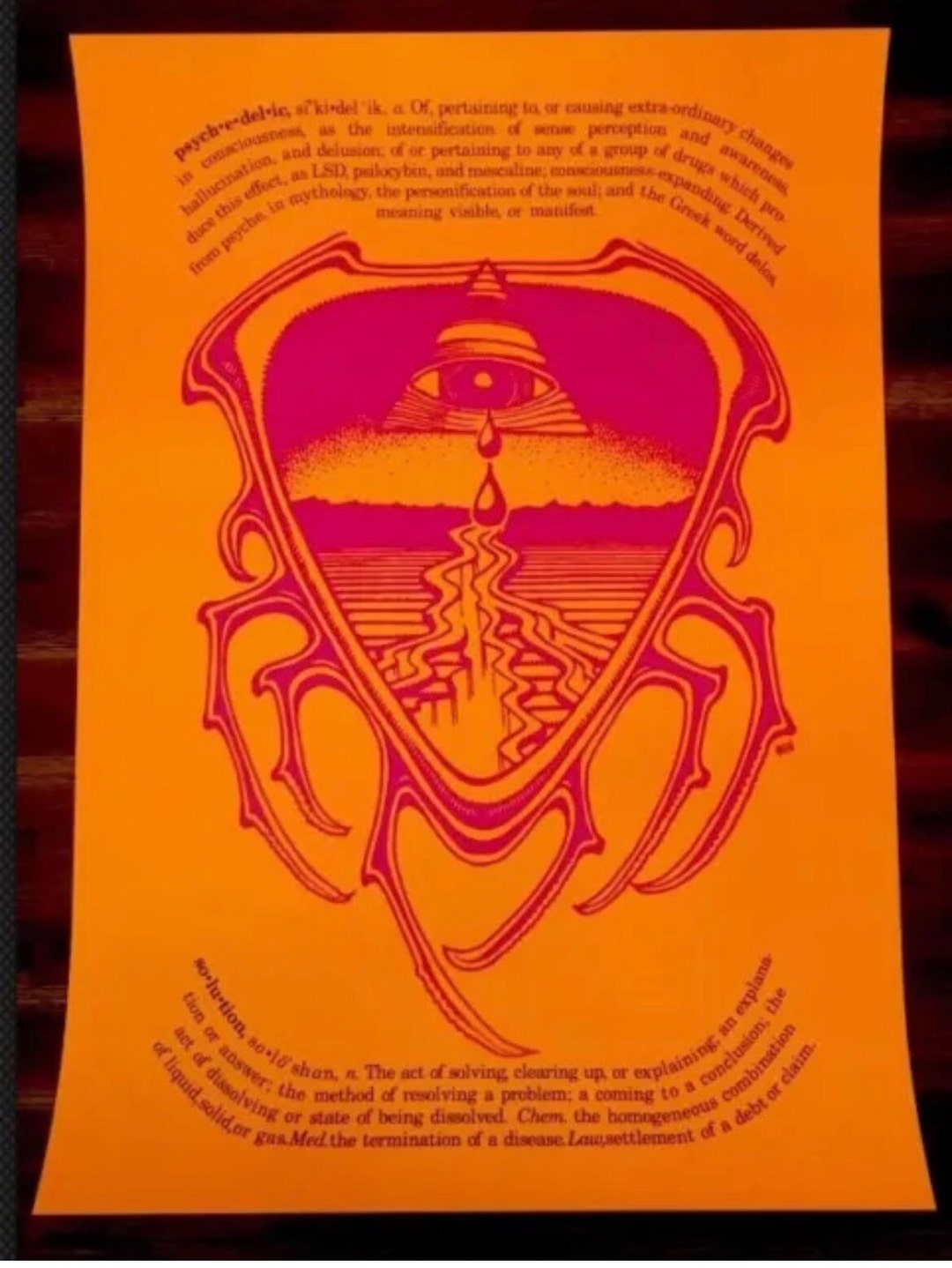 Rick Griffin Poster Crying Eye Original Psychedelic Solution 1st Print ...