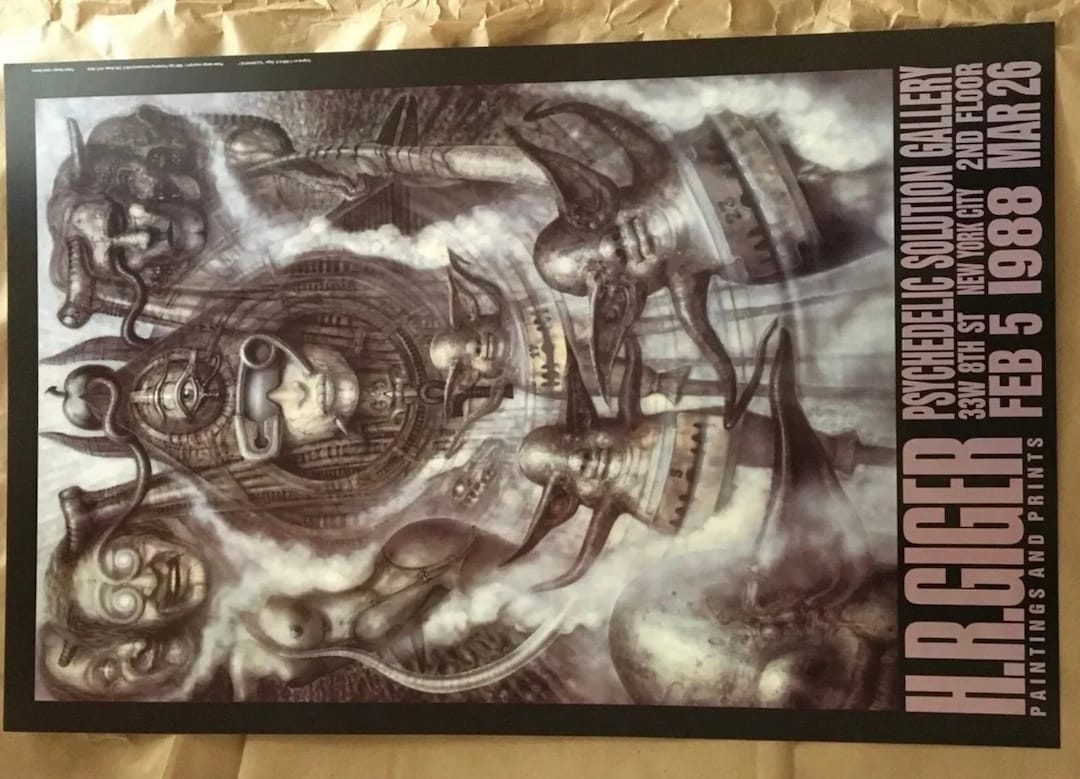 HR Giger Poster Art Gallery Print 1988 Illuminatus Psychedelic - Etsy