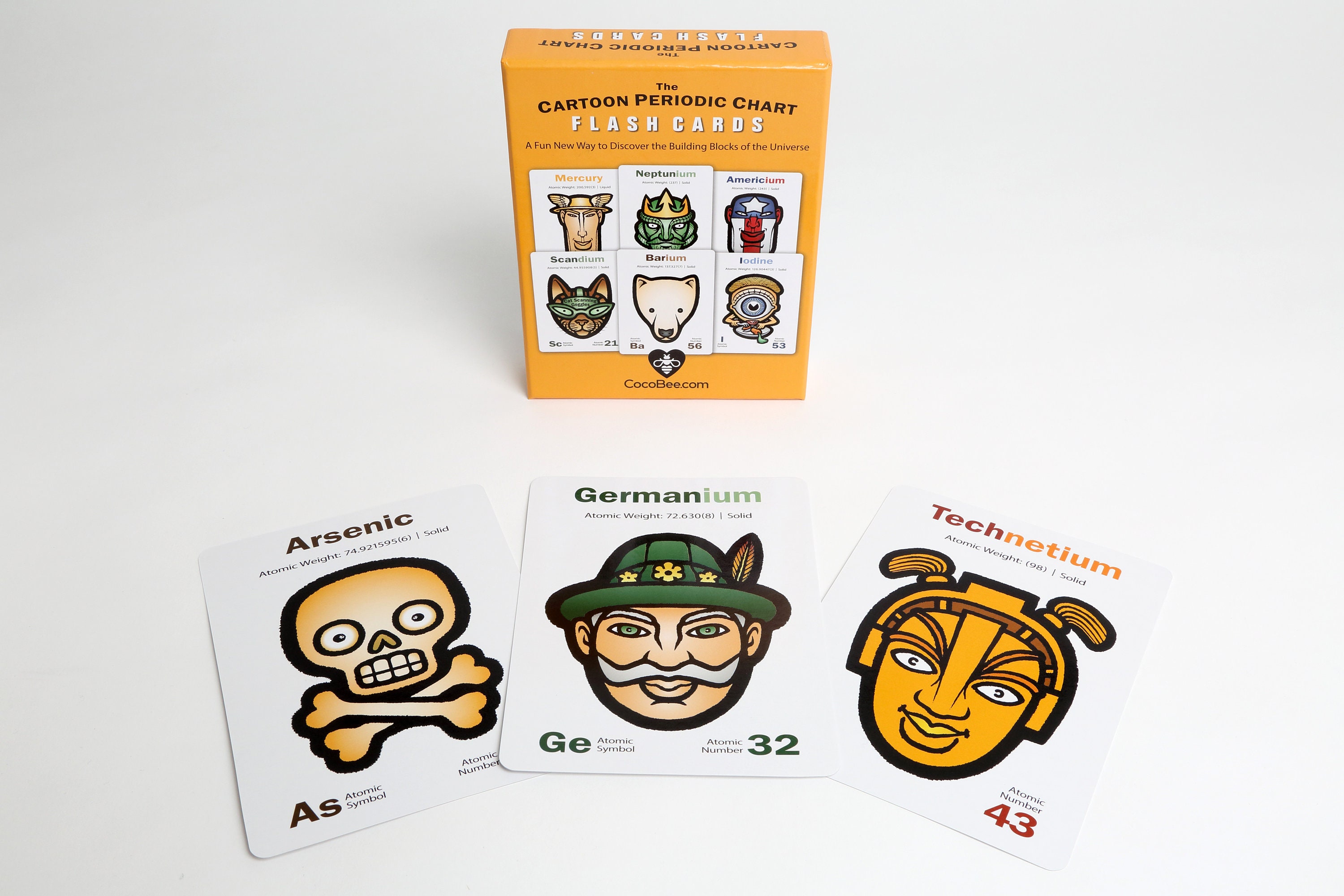 The Cartoon Periodic Chart Flash Cards - Etsy