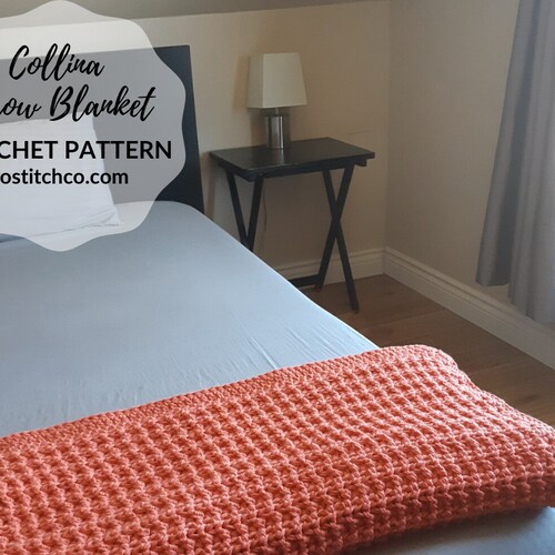 Crochet Pattern//chunky Crochet Throw Blanket Ribbed Chunky - Etsy