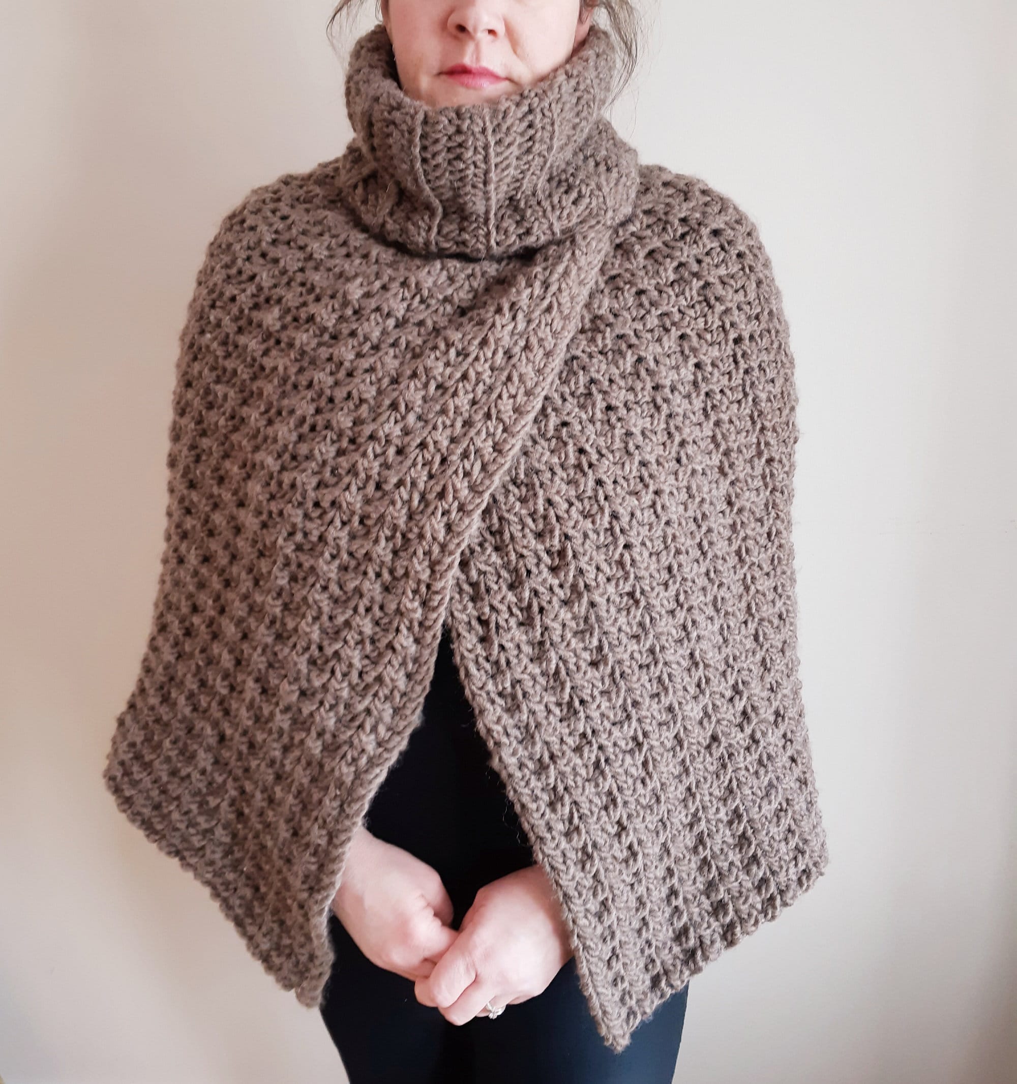 Chunky Cross-over Poncho CROCHET PATTERN | Etsy Canada