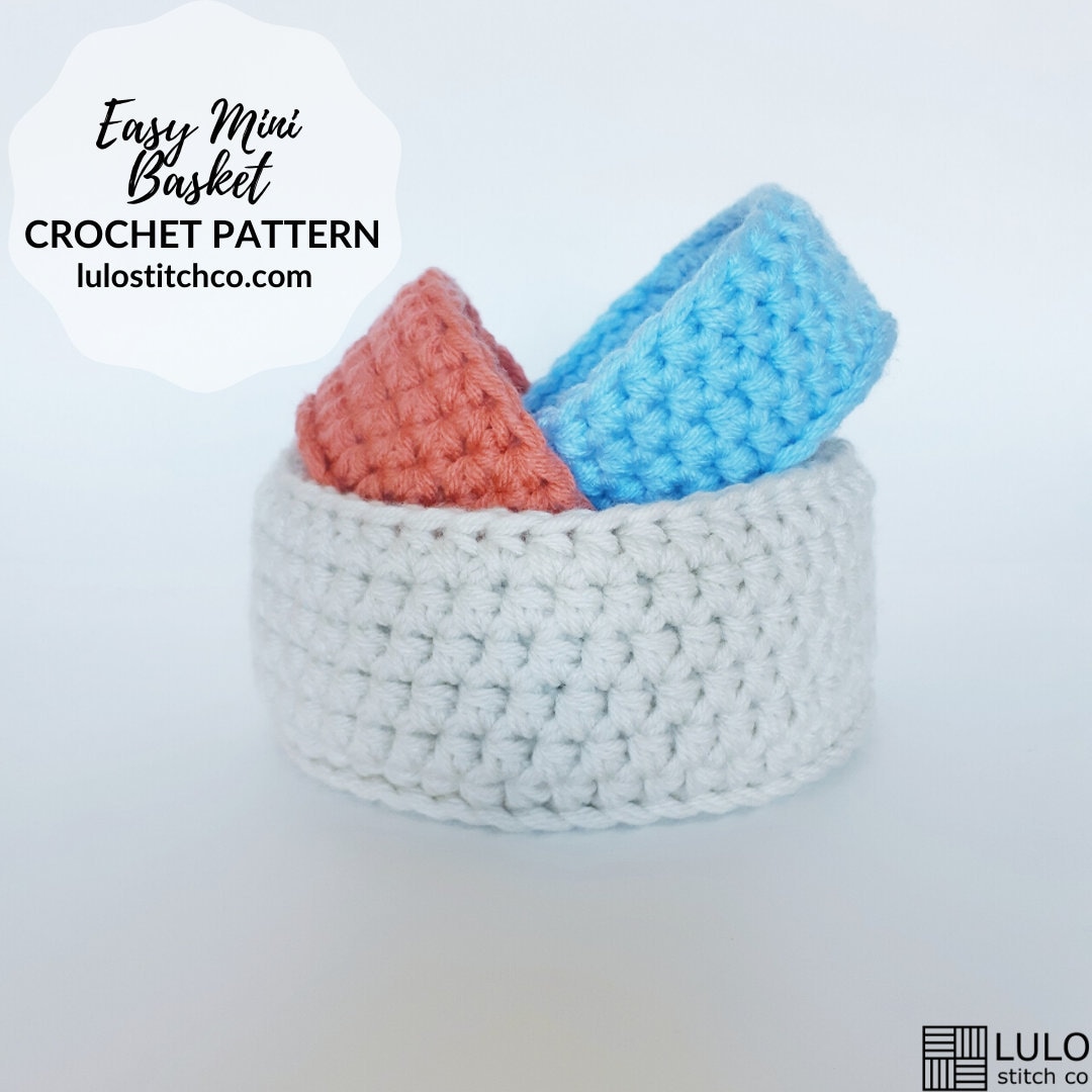 Easy Mini Crochet Basket Pattern: Two Sizes (PDF Pattern) - Etsy
