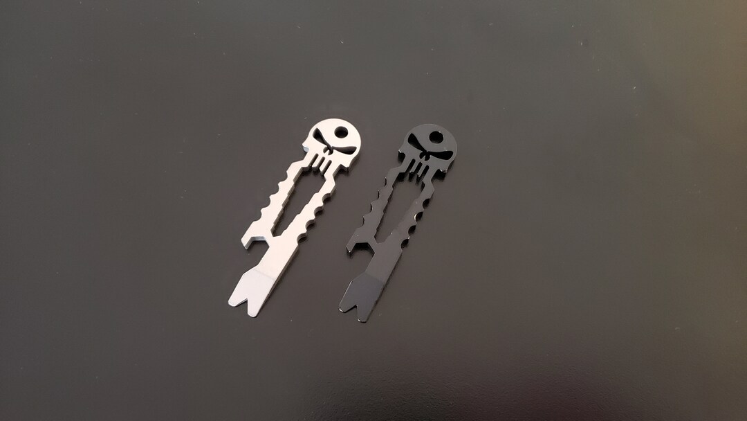 Punisher Skull Prybar Keychain Multitool Bottle Opener - Etsy