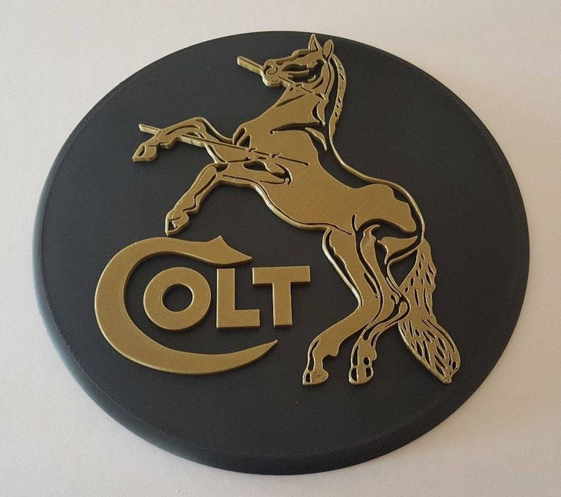 COLT FIREARMS - Custom Round Sign Wall/ Mancave/ Office Decor - Plaque ...