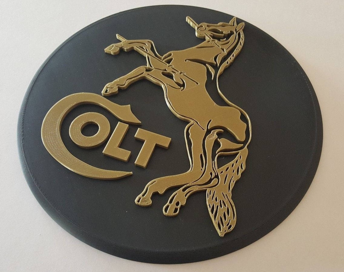 COLT FIREARMS - Custom Round Sign Wall/ Mancave/ Office Decor - Plaque ...