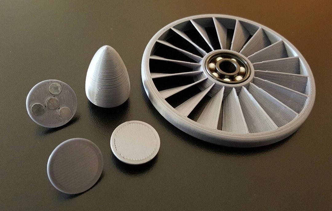 Custom Jet Engine Fidget Spinner /turbine Impeller Air Powered ...