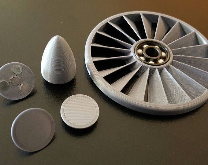 Custom Jet Engine Fidget Spinner /turbine Impeller Air Powered Premium ...