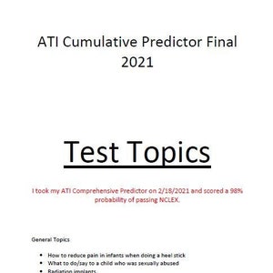 Ati Comprehensive Predictor 2020 - Etsy