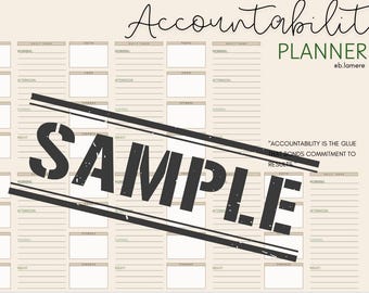Accountability Planner - Etsy