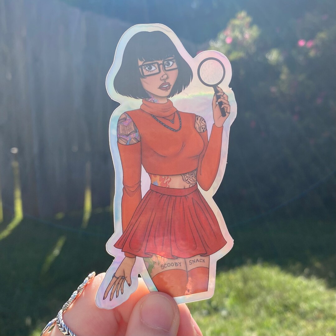 Vinyl Holographic Sticker | Velma - Etsy