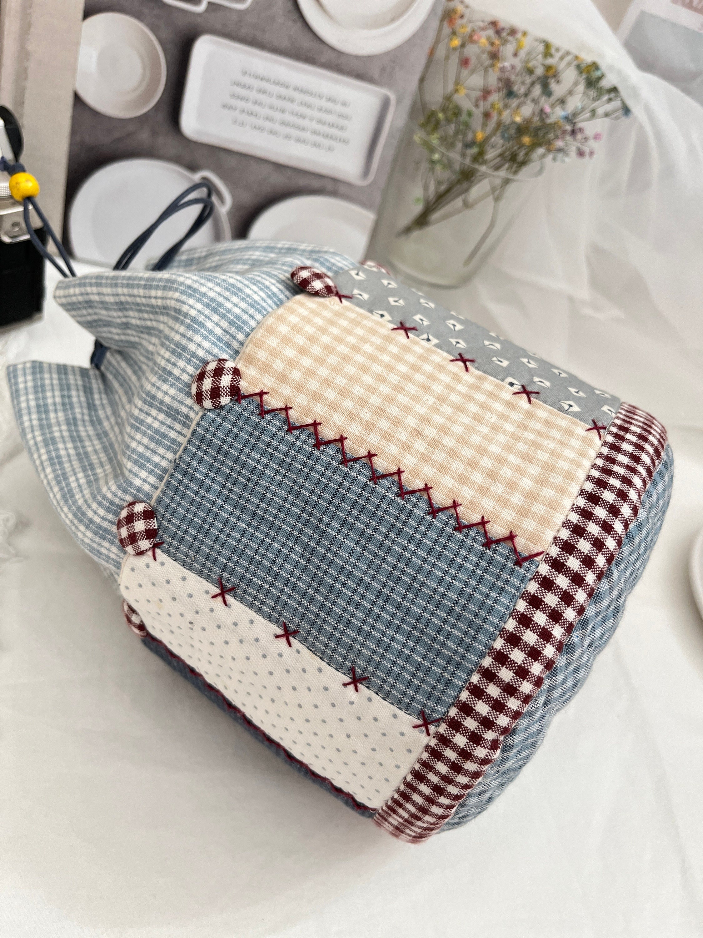 Handmade Bucket Bag Finch Bucket Patchwork Drawstring - Etsy