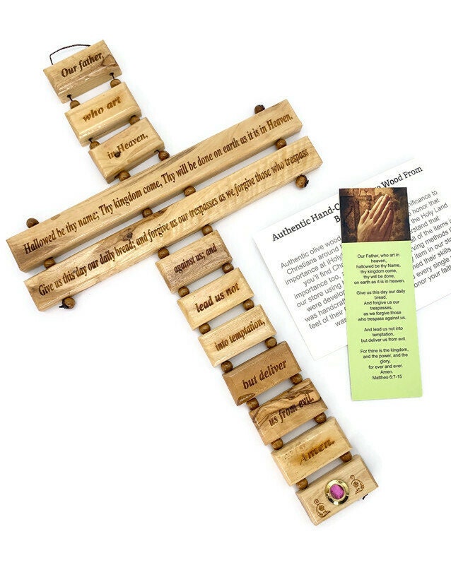 Our Father the Lords Prayer Cross for Wall Décor Wooden Wall - Etsy