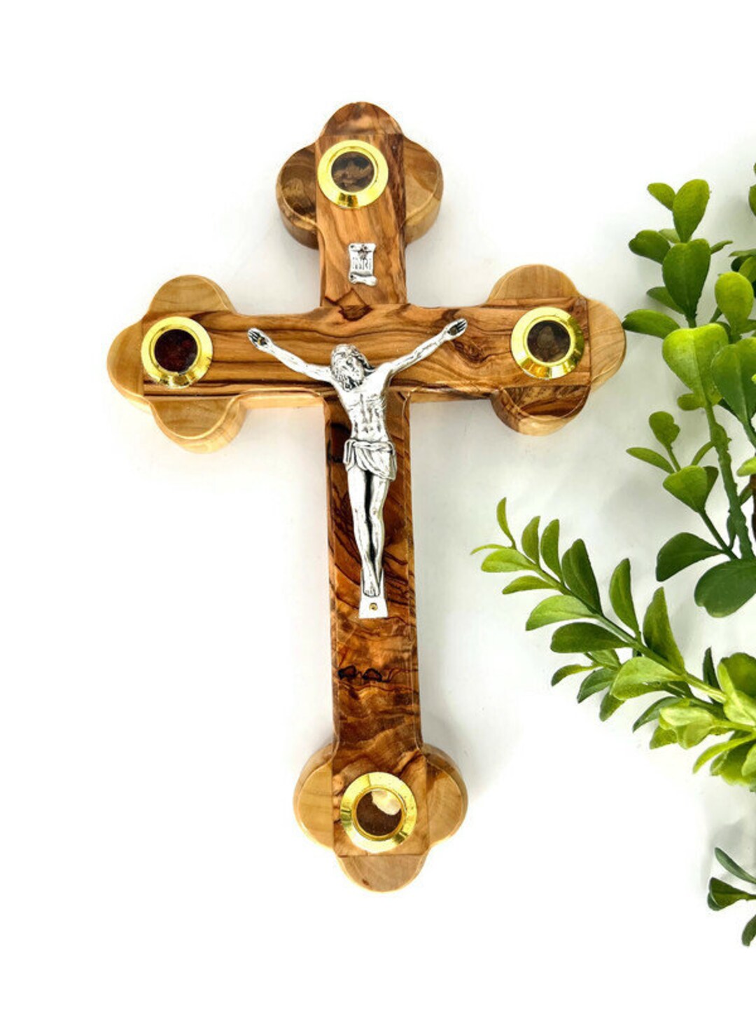 Holy Land Olive Wood Wall Crucifix Hand Carved , Large Wooden Cross for ...