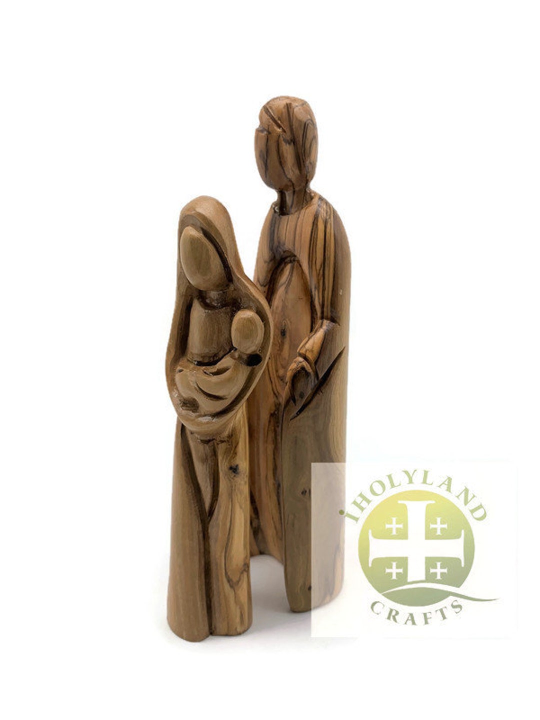 Wooden Holy Family Figurine ,holy Land Olive Wood Nativity, Mary Joseph ...
