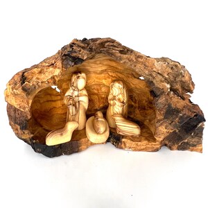 Handmade Olive Wood Nativity Scene: Holy Land Christmas Decor Hand ...