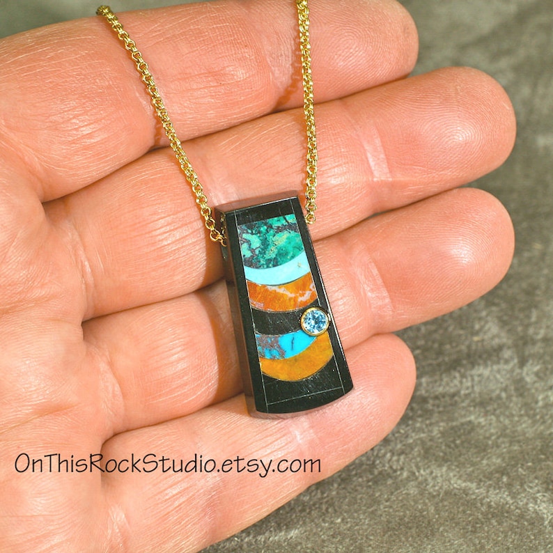 STONE PENDANT, Intarsia, Lapidary, Stone Cutting, Semi Precious Stone ...