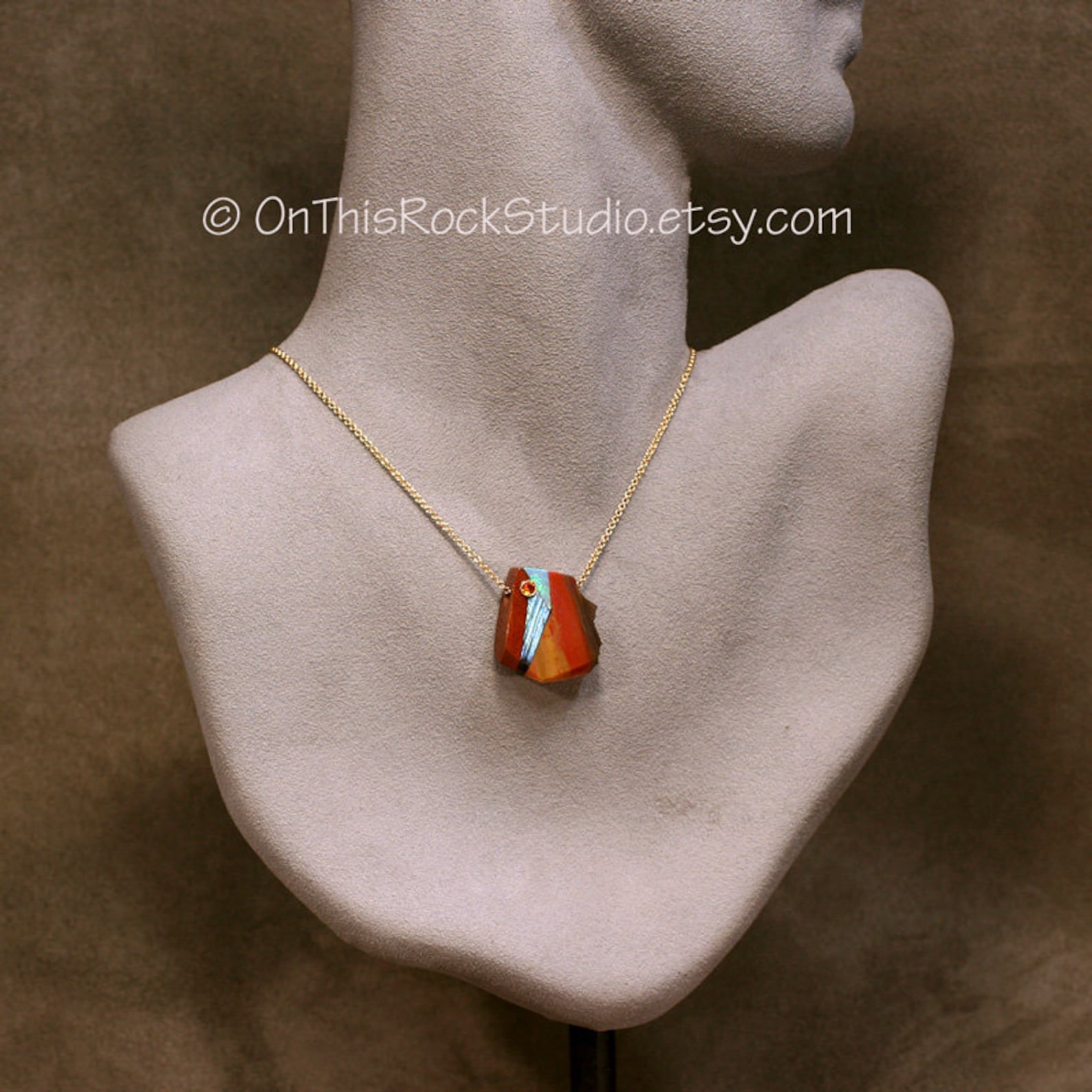 Petrified Wood, Opal and Labradorite, Stone Intarsia, Semi Precious ...