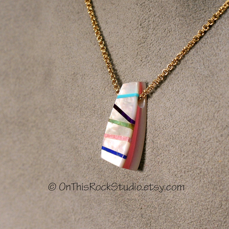Mother of Pearl, Multi Stone Parti Inlay, Rock Intarsia, Lapidary ...
