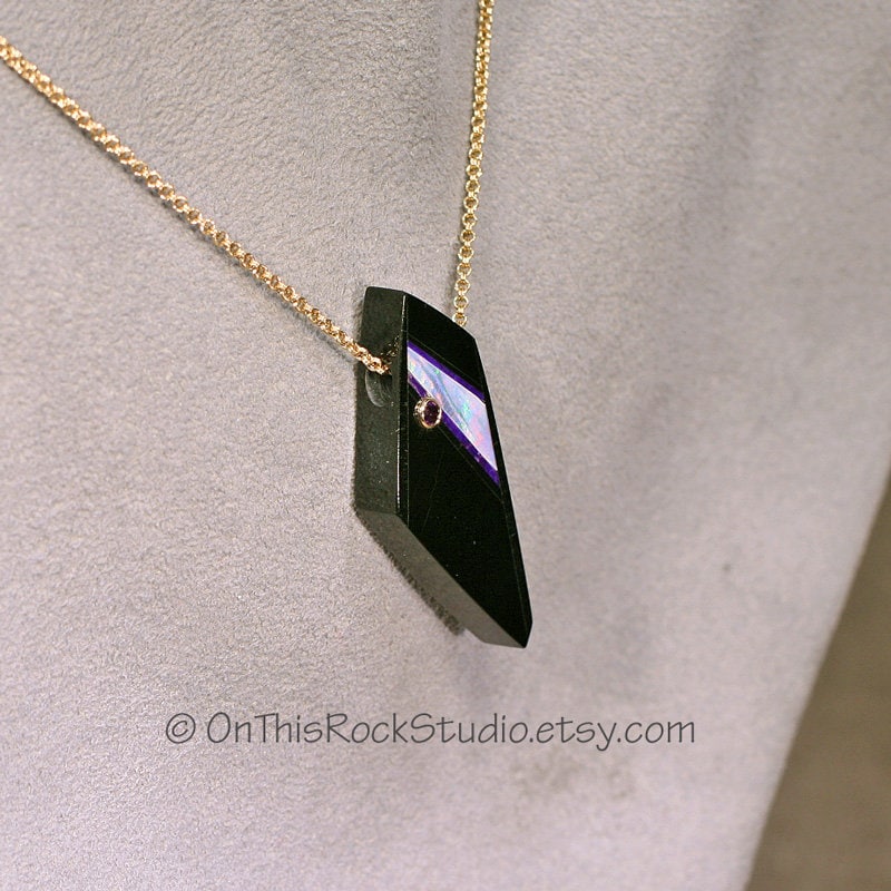 Opal Black Jade Purple Sapphire Rock Intarsia Lapidary - Etsy UK