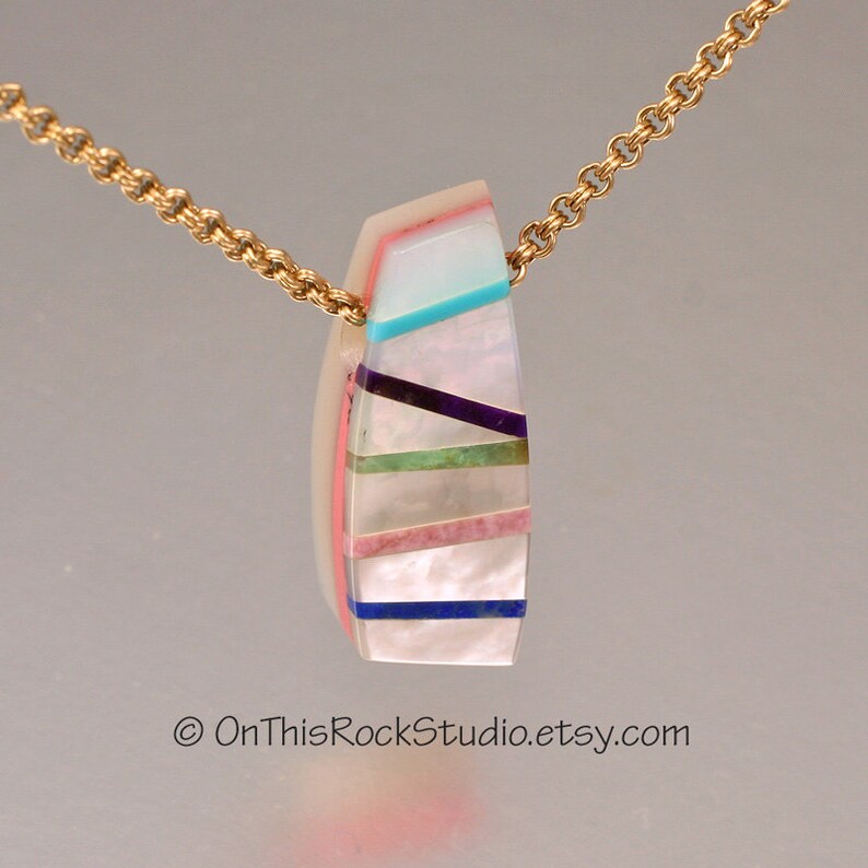 Mother of Pearl, Multi Stone Parti Inlay, Rock Intarsia, Lapidary ...