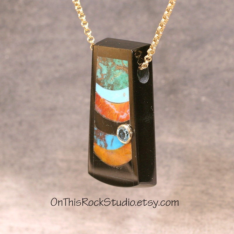 STONE PENDANT, Intarsia, Lapidary, Stone Cutting, Semi Precious Stone ...