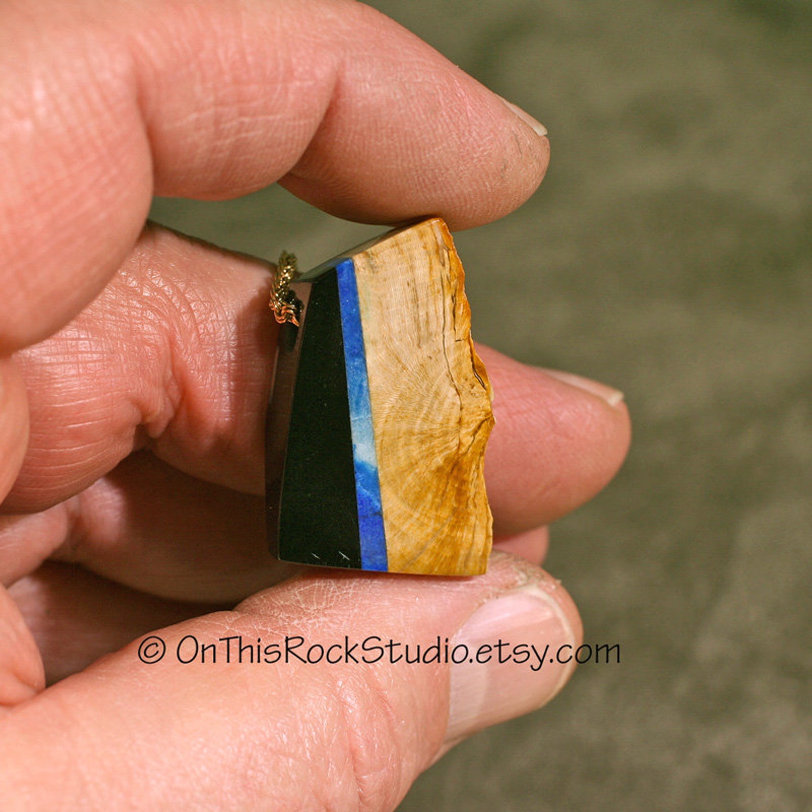 AUSTRALIAN OPAL With Petrified Wood, Lapis and Black Jade, Lapidary ...